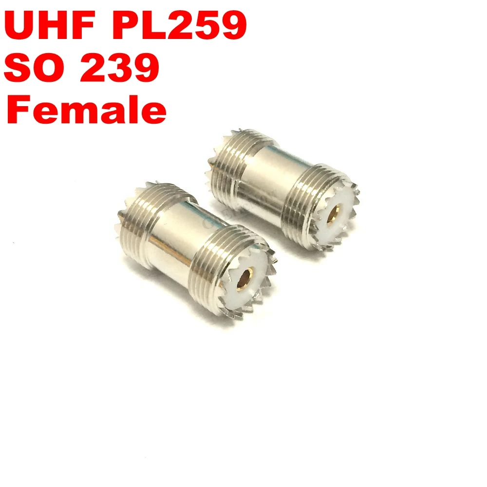 2-pcs-RF-Coaxial-PL-259-UHF-Female-to-UHF-Female-Coax-Cable-Adapter-S0 ...
