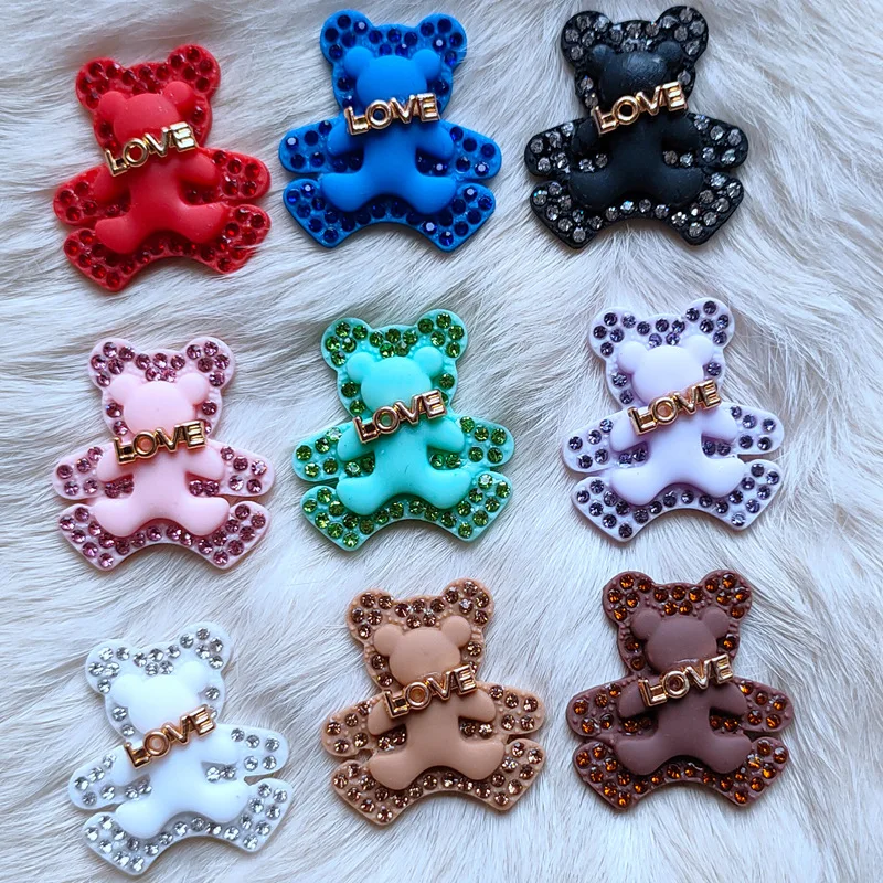 SKYE CIEL 5Pc Rubber Paint Love Bear Color Crystal Diy Jewelry ...