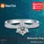 NeeTim Real 3 Carat Moissanite Wedding Ring for Women 925 Sterling Silver Round Brilliant Lab ...