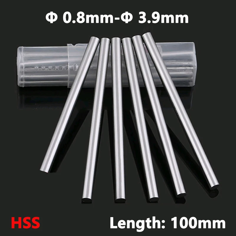 2pcs-Diameter-0-8mm-3-9mm-Length-100mm-HSS-White-Steel-Solid-Round-Rod ...