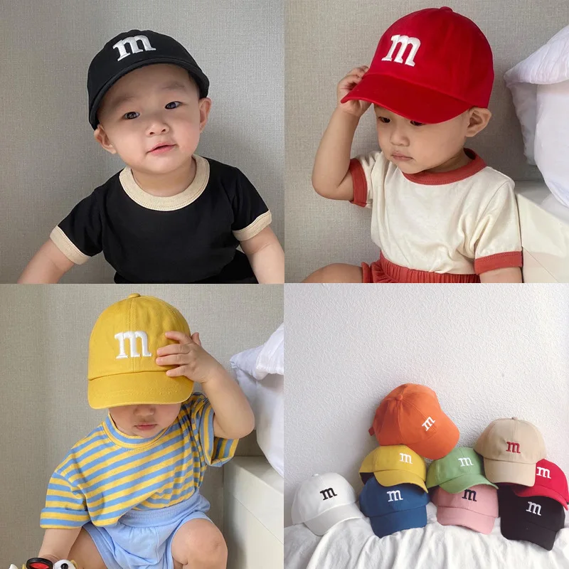 Kids-Letter-Baseball-Cap-Korean-Embroidered-Snapback-Hat-for-Boy-Girl ...