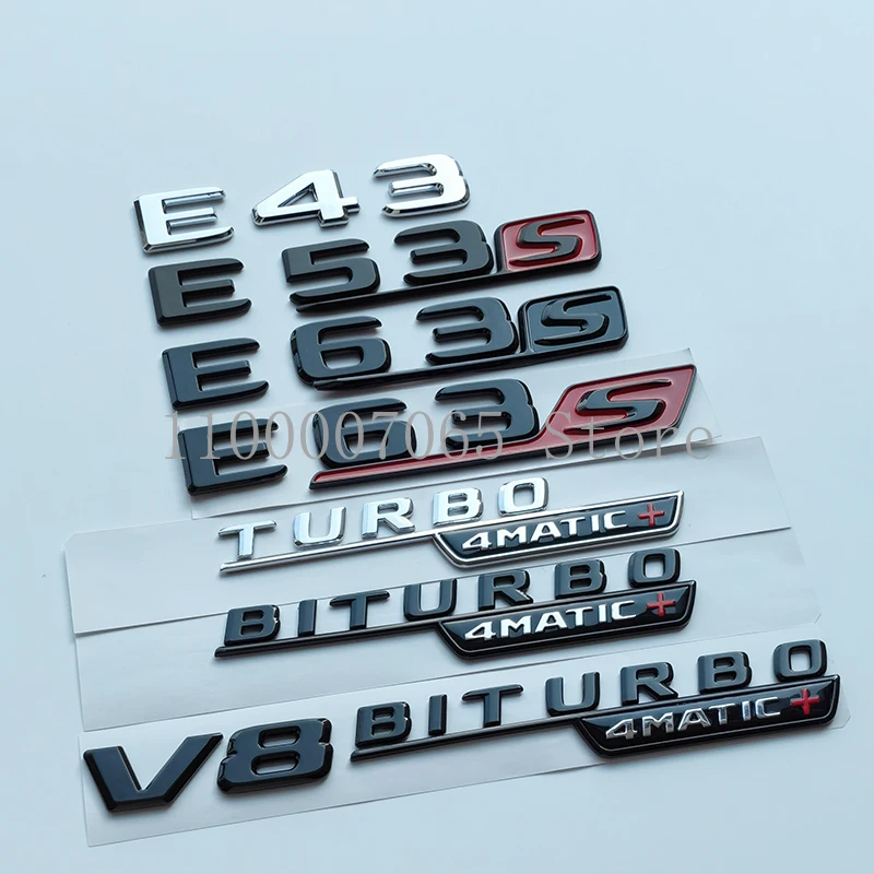 2017-Letters-E43-E53-E63-E63S-V8-Biturbo-Turbo-4matic-ABS-Emblem-for ...