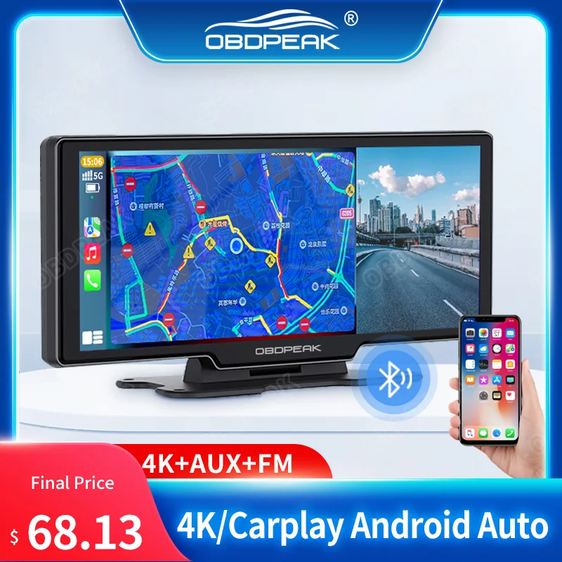 K2-DashCam-4K-AUX-Car-DVR-2160P-Carplay-Android-Auto-Rearview-Mirror-5G ...