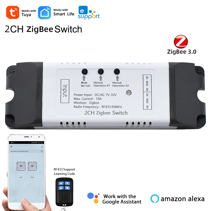 Zigbee-ewelink-tuya-smart-2ch-schalter-modul-dc-12v-24v-220v-2-kanal ...
