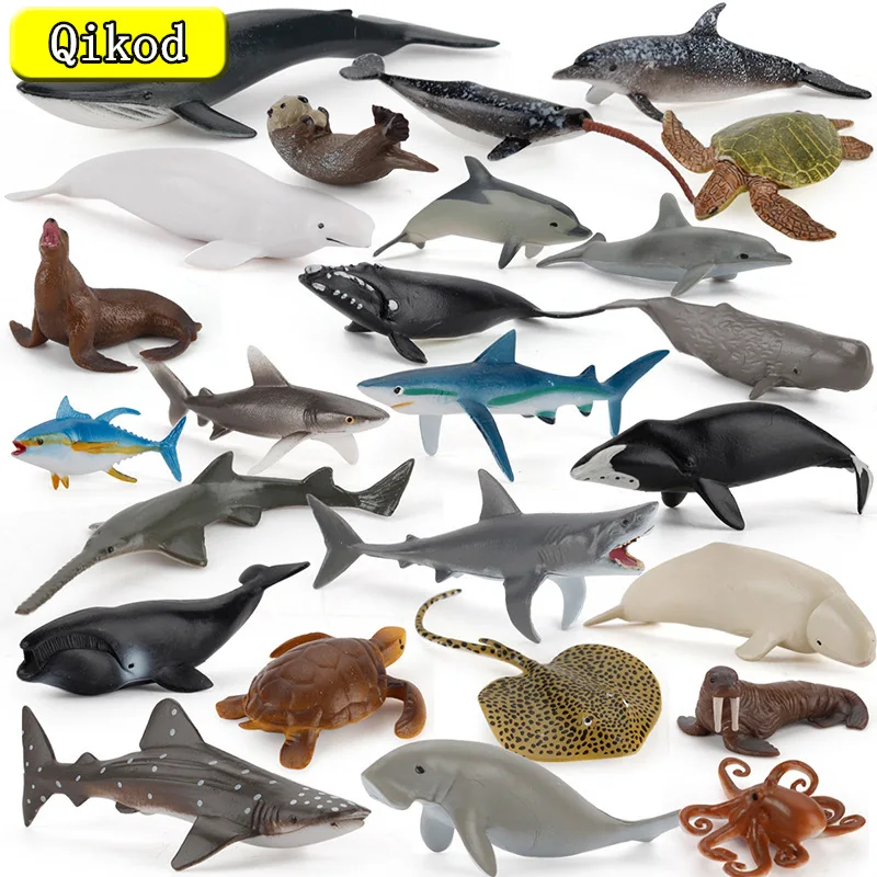 Ocean-Animal-Dolphin-Simulation-Model-Sea-Turtle-Devil-Fish-Action ...