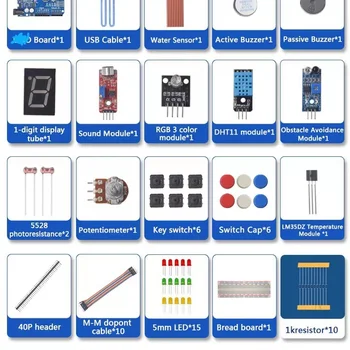 Basic Starter Kit for Arduino Uno R3 Projects Electronic Components ...
