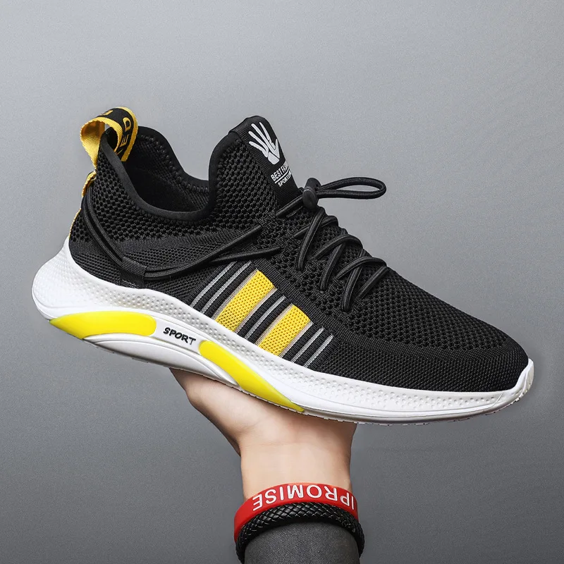 New Men's Sneakers Male Shoes Breathable Mesh Sport Shoes Comfortable ...