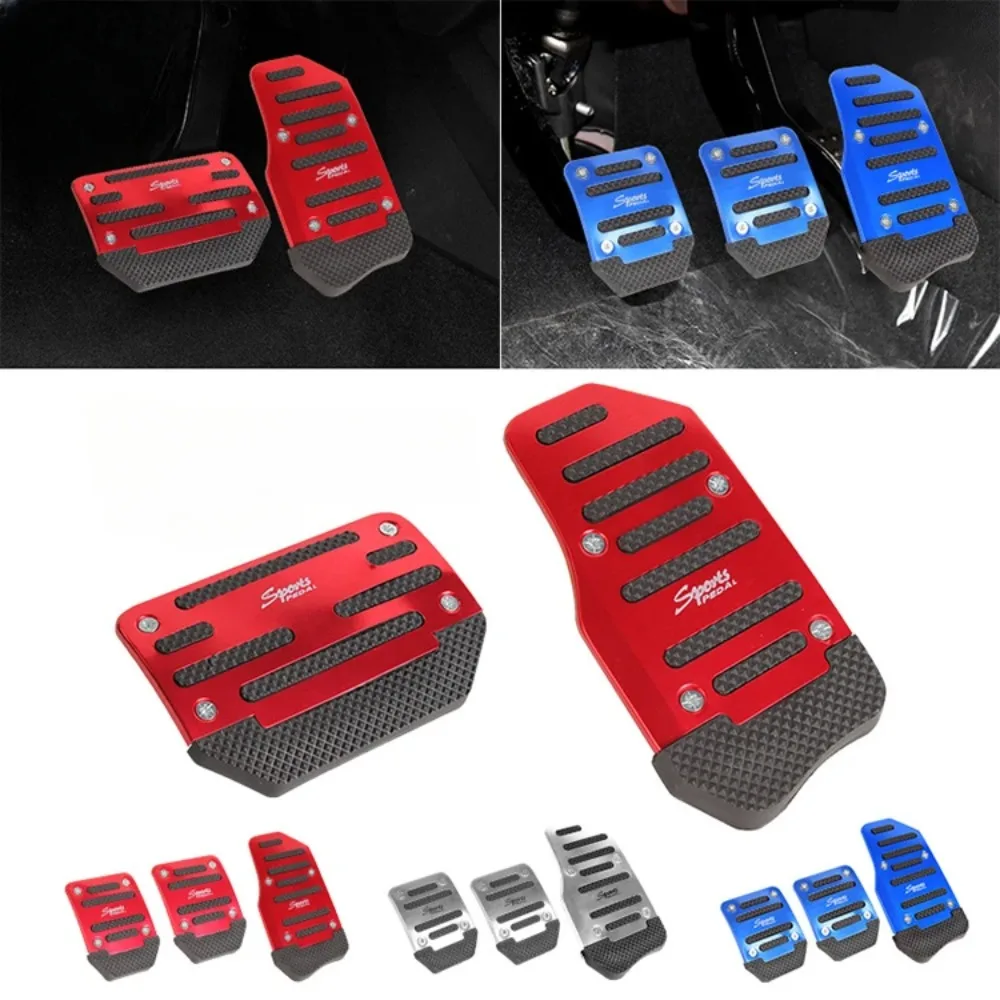 Aluminum-Automatic-Transmission-Car-Foot-Gas-Blue-Red-Kit-Fuel-Pedal ...