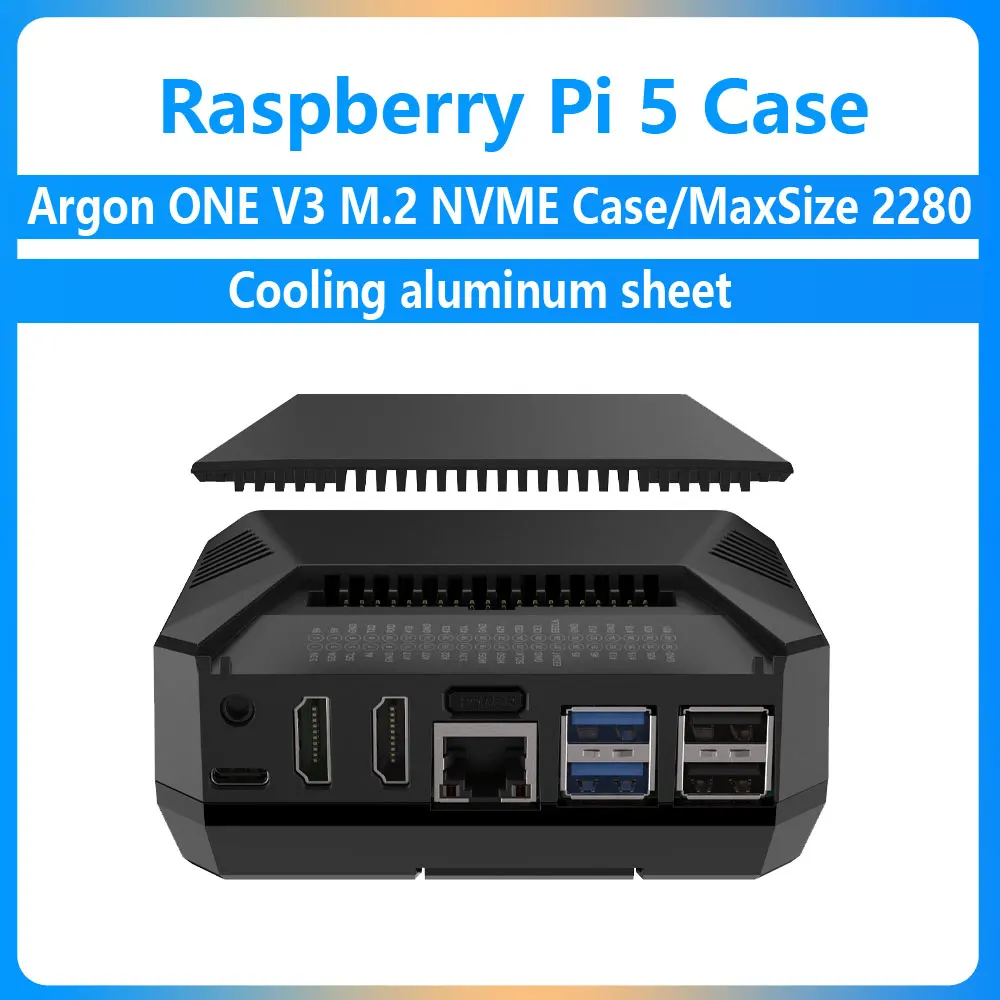 Argon-ONE-V3-M-2-NVME-Case-aluminum-heatsink-MaxSize-2280-For-Raspberry ...
