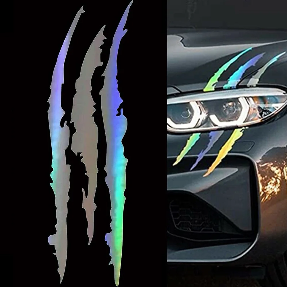 Car-Headlights-Decoration-Claw-Car-Stickers-Engine-Hood-Eyebrow-Scratch ...