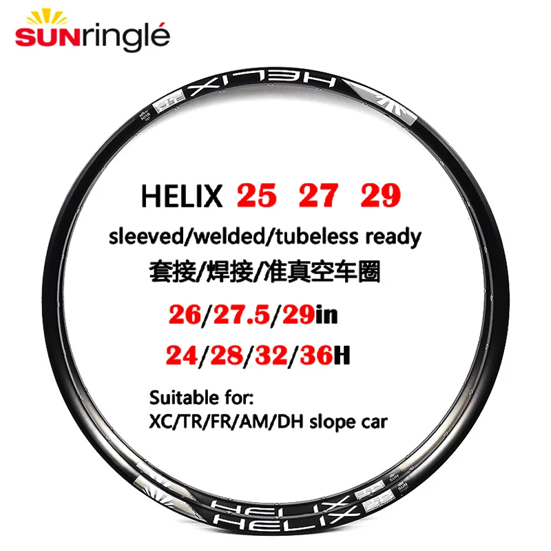 Sunringle-MTB-Rim-HELIX-TR25-TR27-TR29-24H-28H-32H-36H-Aluminum-alloy ...