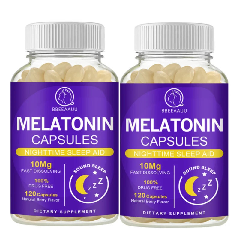 BBEEAAUU-10mg-Melatonin-Capsule-Adjust-Time-Help-Sleep-Improve-Sleep ...