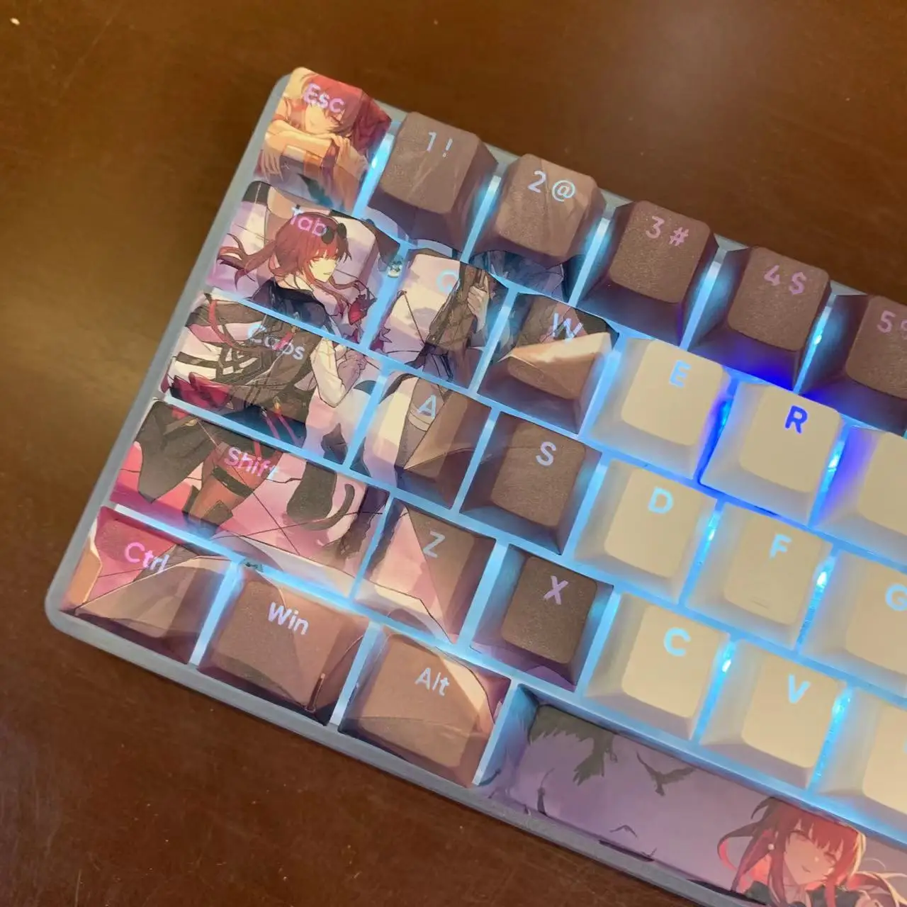 Kafka-Honkai-Star-Rail-PBT-Keycaps-Perfil-cereja-para-MX-Interruptor-do ...