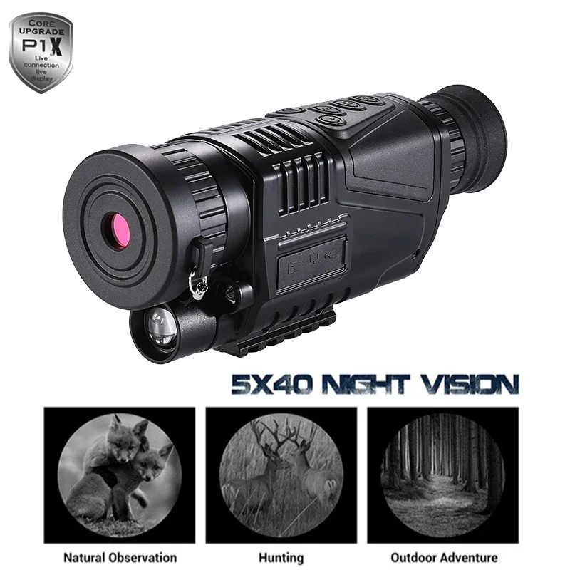 Night-Vision-Monocular-5X40-Infrared-IR-400M-Digital-Scouting-Video-DVR ...