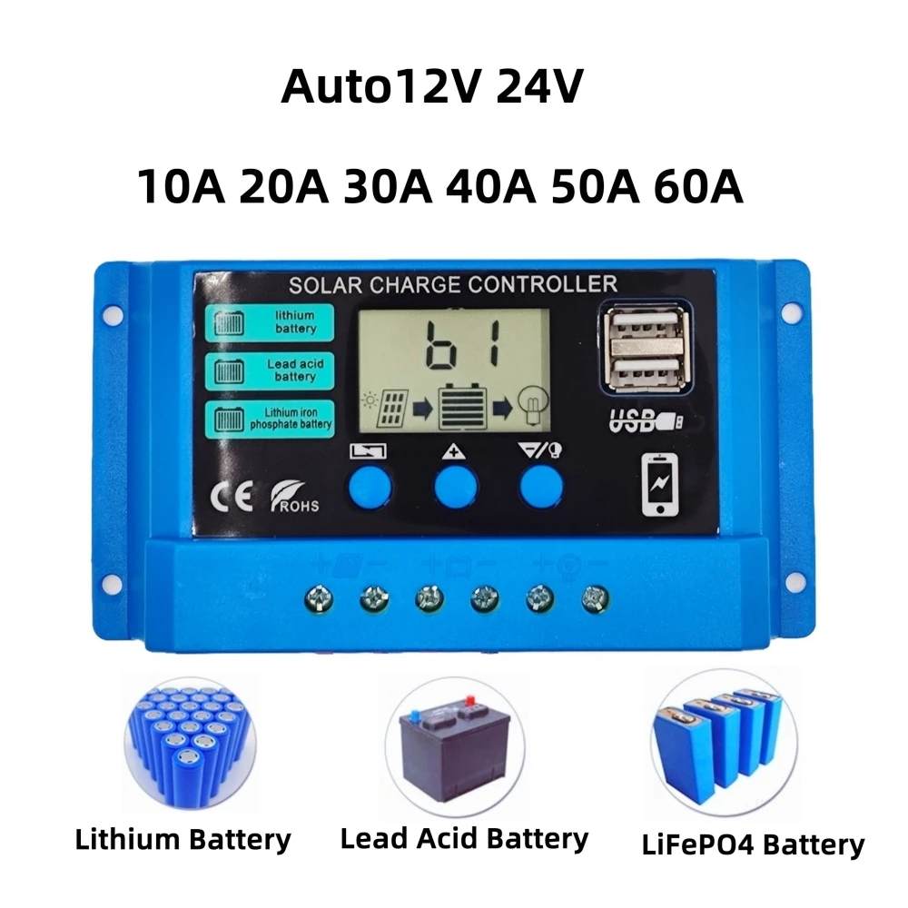 Solar Regulator For LiFePO4 ATEM POWER 20A - 12V/24V Auto, Lithium ...