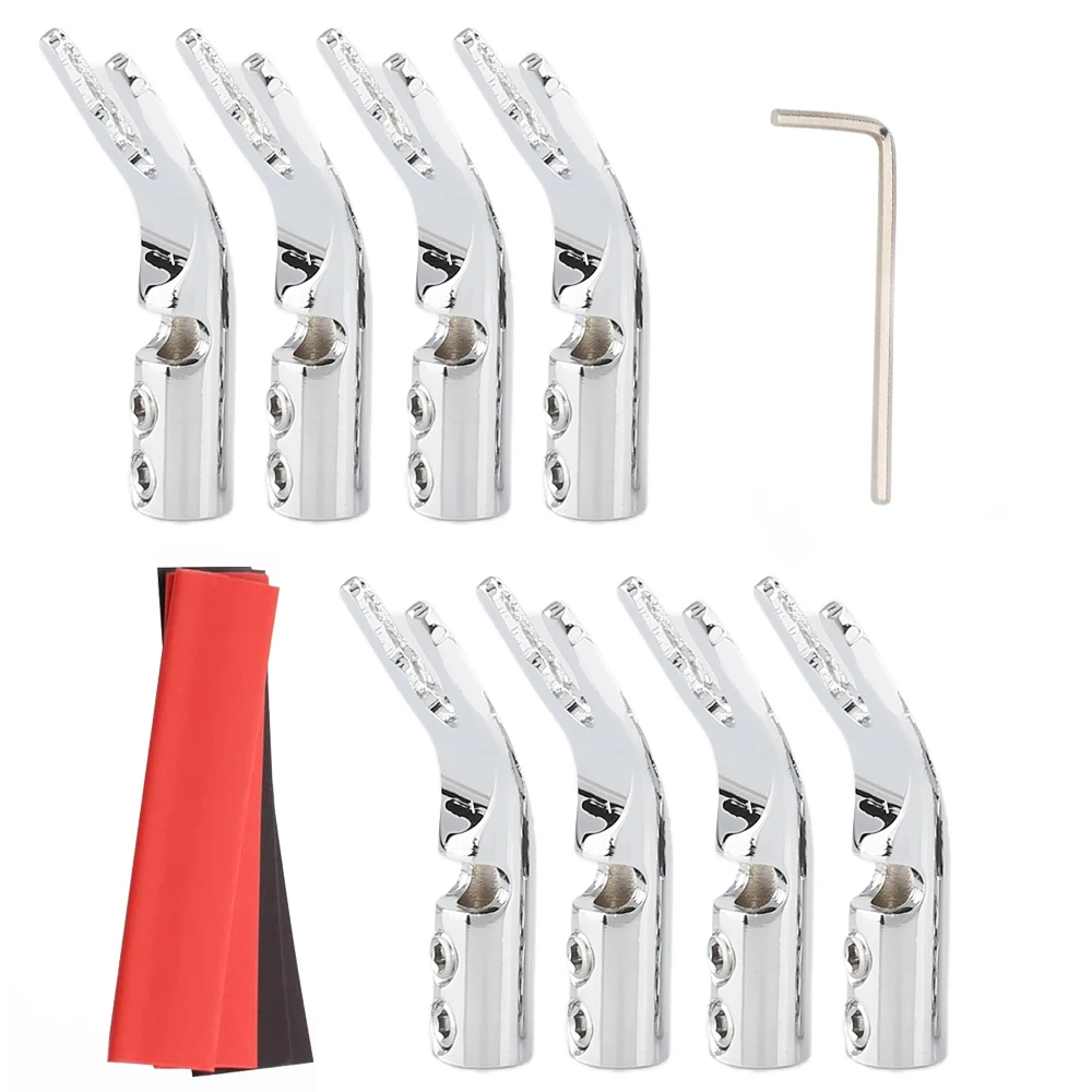 8Pcs-Pure-Copper-Speaker-Cable-Wire-Y-fork-AMP-Terminal-spade-speaker ...