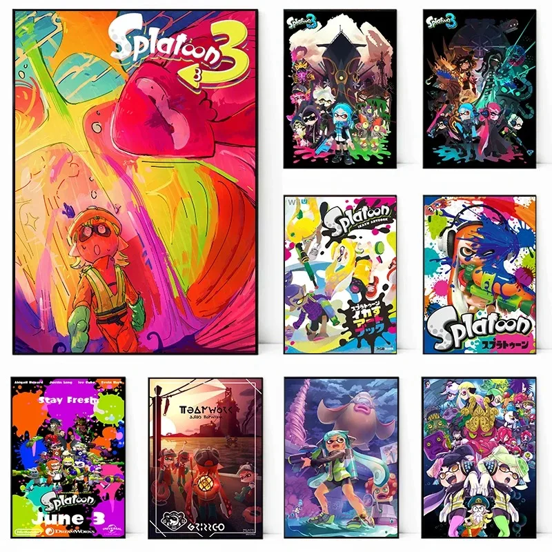 Classic-game-Splatoon-3-anime-painting-art-canvas-printing-wall-home ...