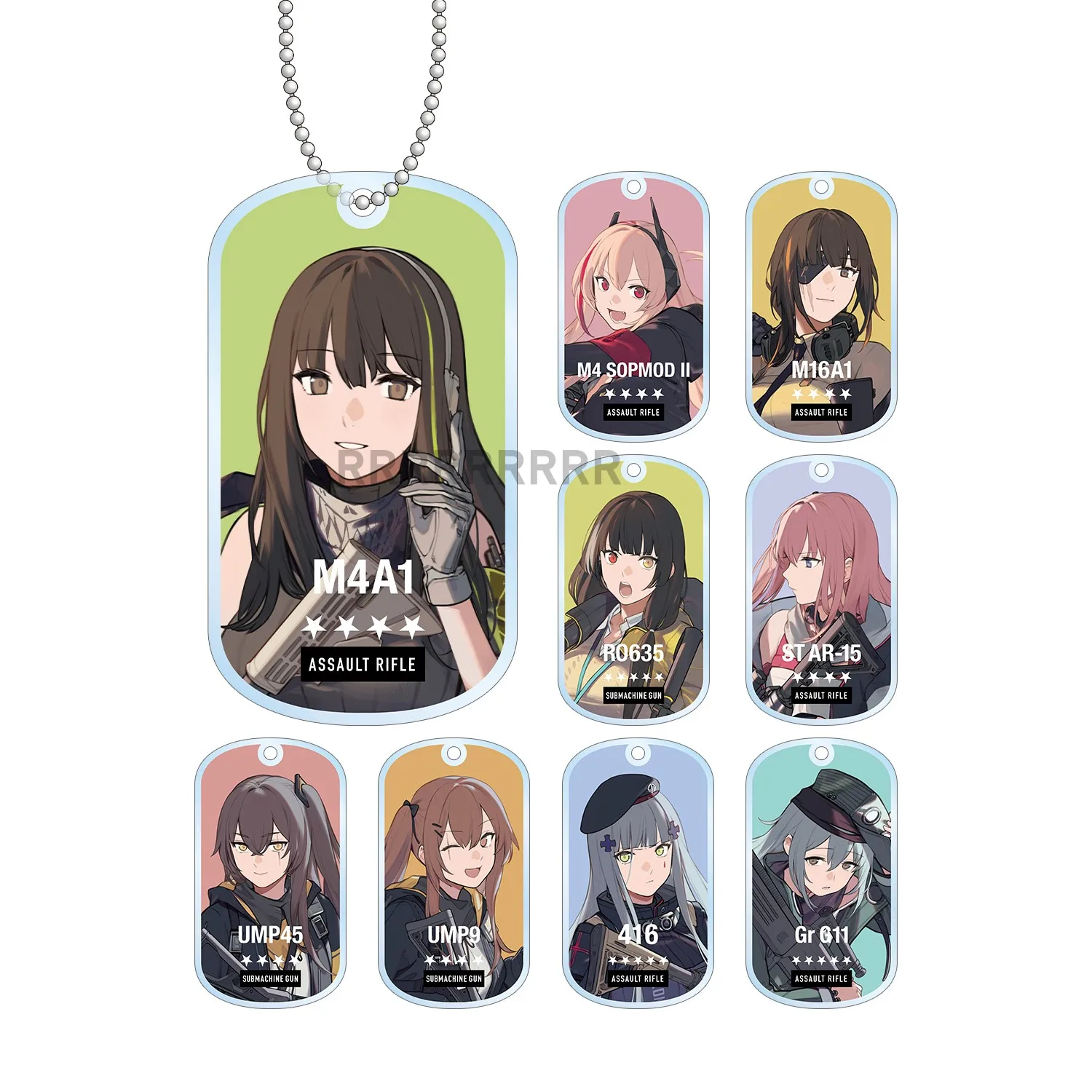 Anime-Girls-Frontline-Keychain-Dolls-Frontline-M4A1-M16A1-UMP45-Acrylic ...