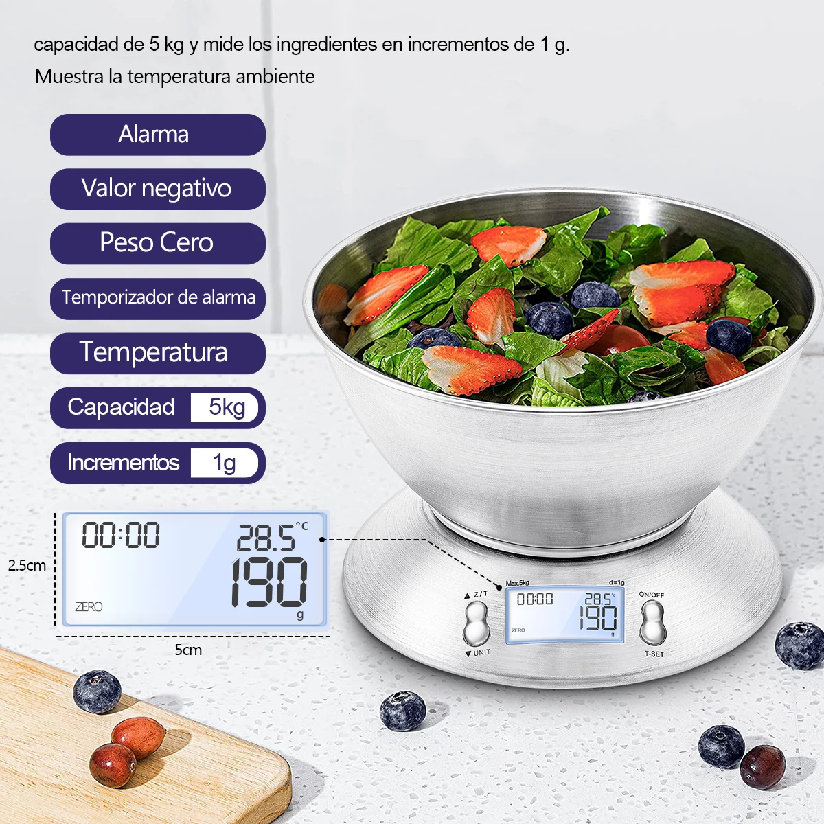 Digital-Kitchen-Scale-High-Accuracy-5kg-1g-Food-Scale-With-Removable ...