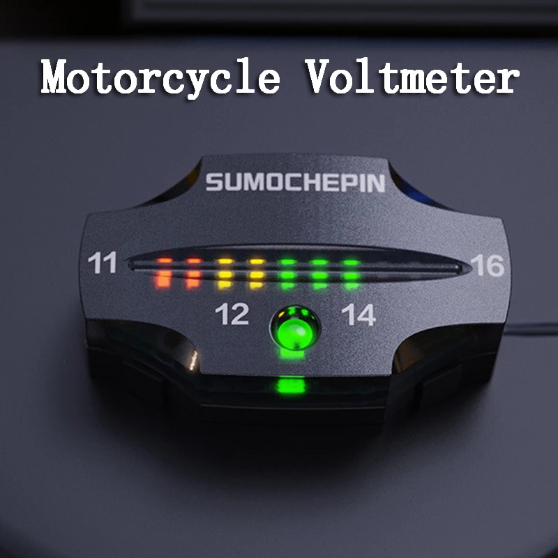 12v motocicleta voltímetro led digital medidor de tensão multi função ...
