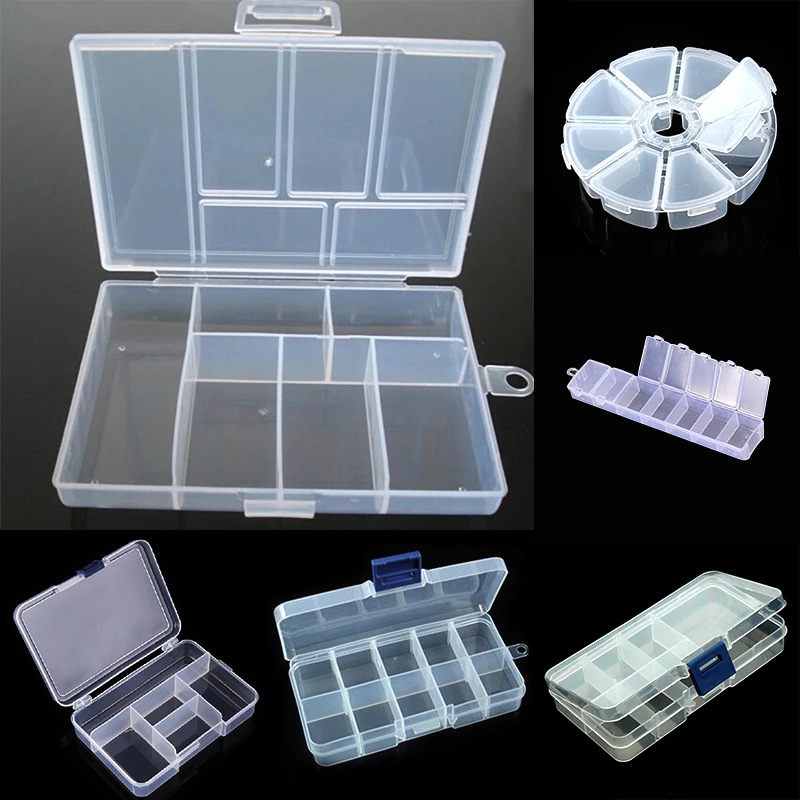 Plastic Jewelry Boxes Plastic Tool Box Adjustable Craft Organizer ...