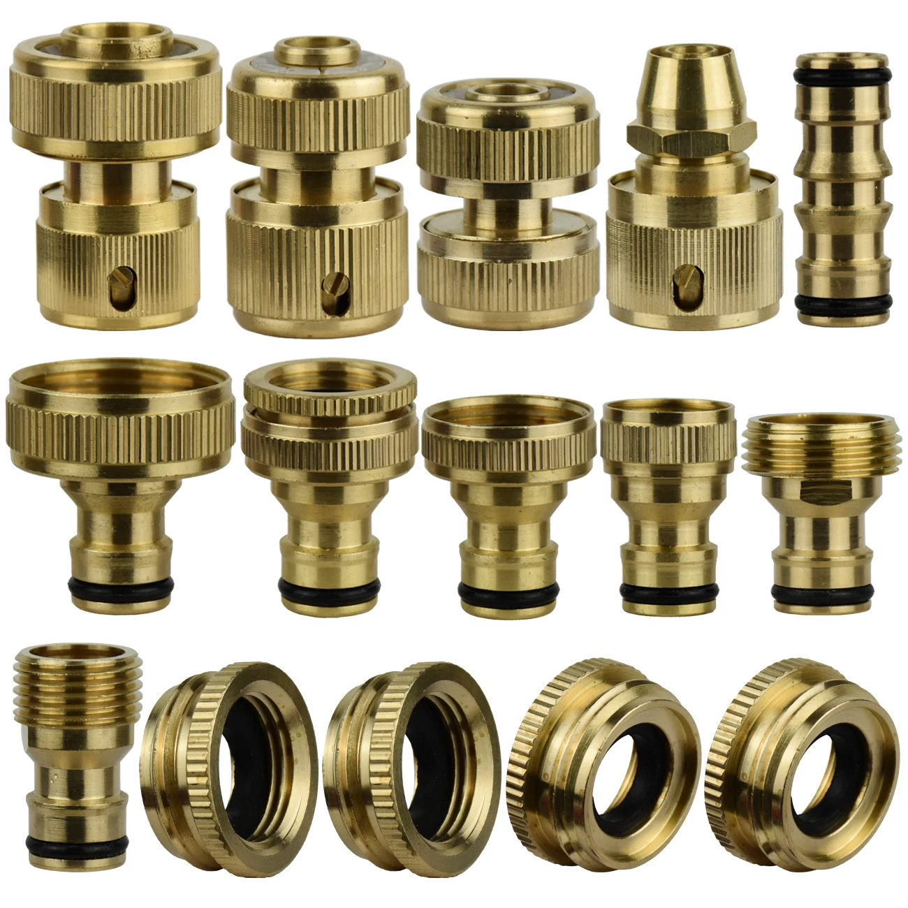 1-2-3-4-inch-Brass-Tap-Adapter-Nipple-20mm-Copper-Hose-Quick-Connector ...