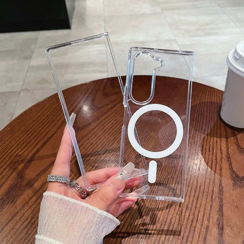 Clear-Magnetic-Case-for-Samsung-Galaxy-Z-Fold-6-5-Flip-4-3-Magsafe-PC ...