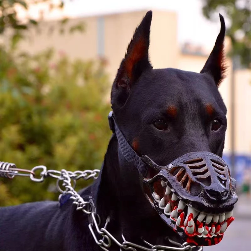 Werewolf-zombie-Dogs-muzzle-with-Blood-Funny-dog-accessory-Scary-muzzle ...