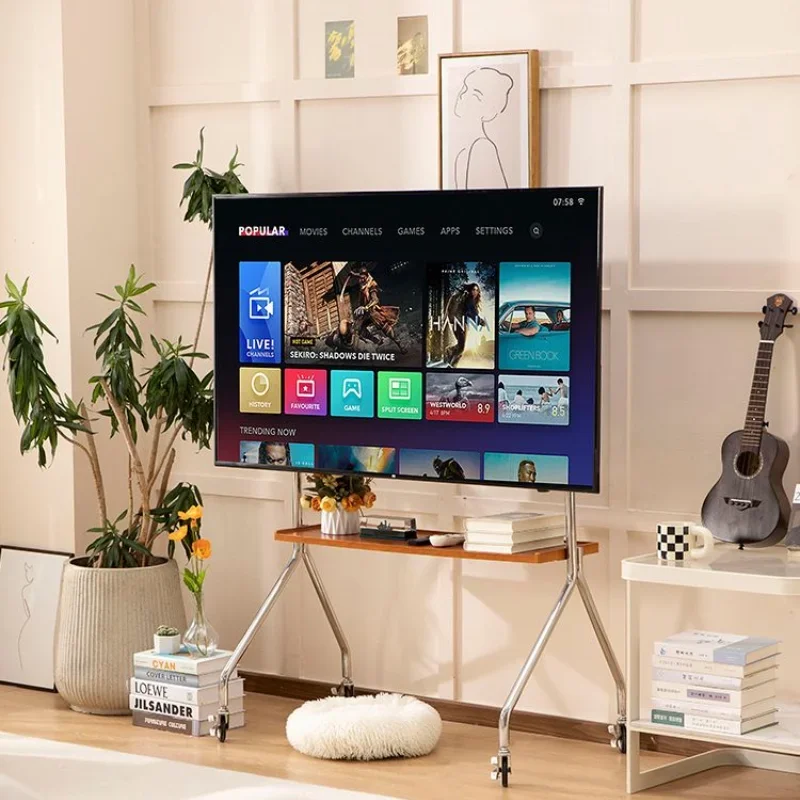 Medieval-Metal-Pulley-Movable-TV-Stands-Living-Room-Home-Monitor ...