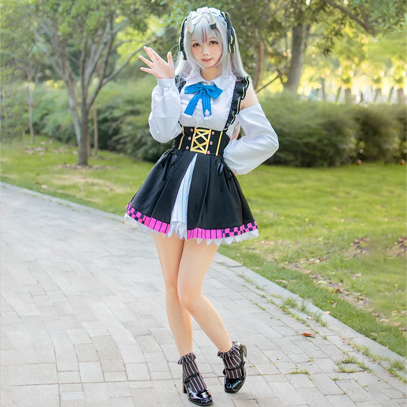 Hololive Vtuber Nakiri Ayame Cosplay Costume Yutuber Cosplay Dress ...