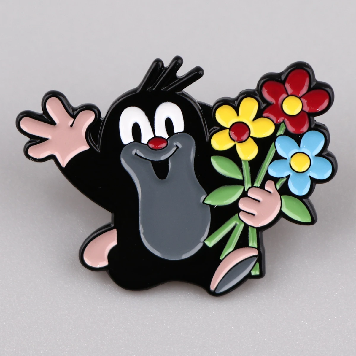 Cute Mole Enamel Pins Cartoon Animal Brooch Pines Clothing Accessories ...