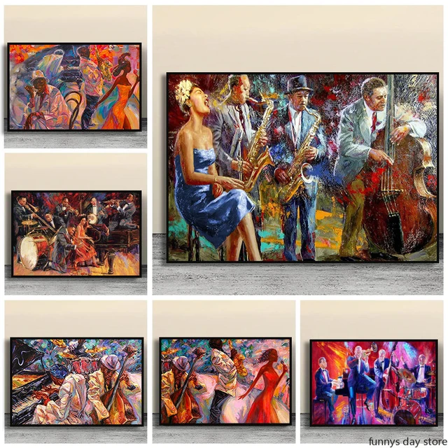 Abstract Jazz Band Art