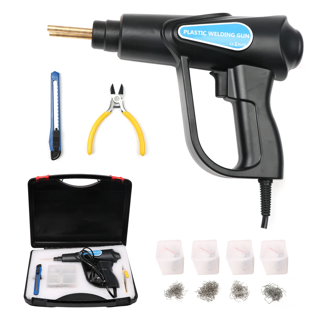 Welding-Gun-Nails-Heat-Stapler-Repair-Kit-Plastic-Welding-Nails-Bumper ...