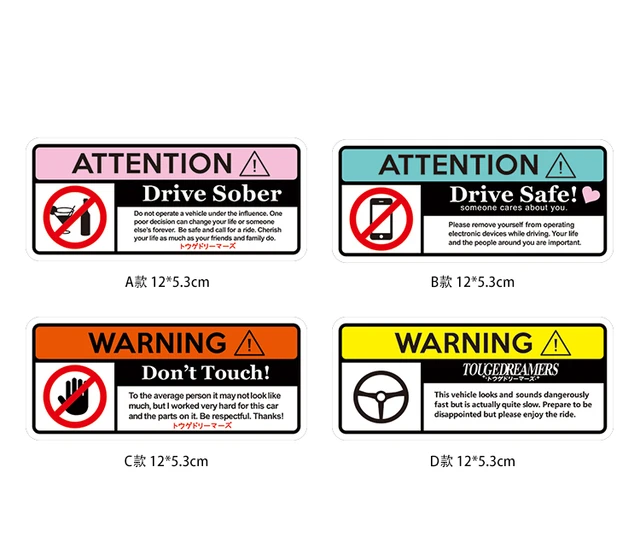 Jdm Warning Stickers