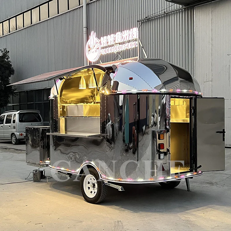 Delivery-trailer-fast-food-hot-dog-cart-grill-vending-restaurant-fully ...