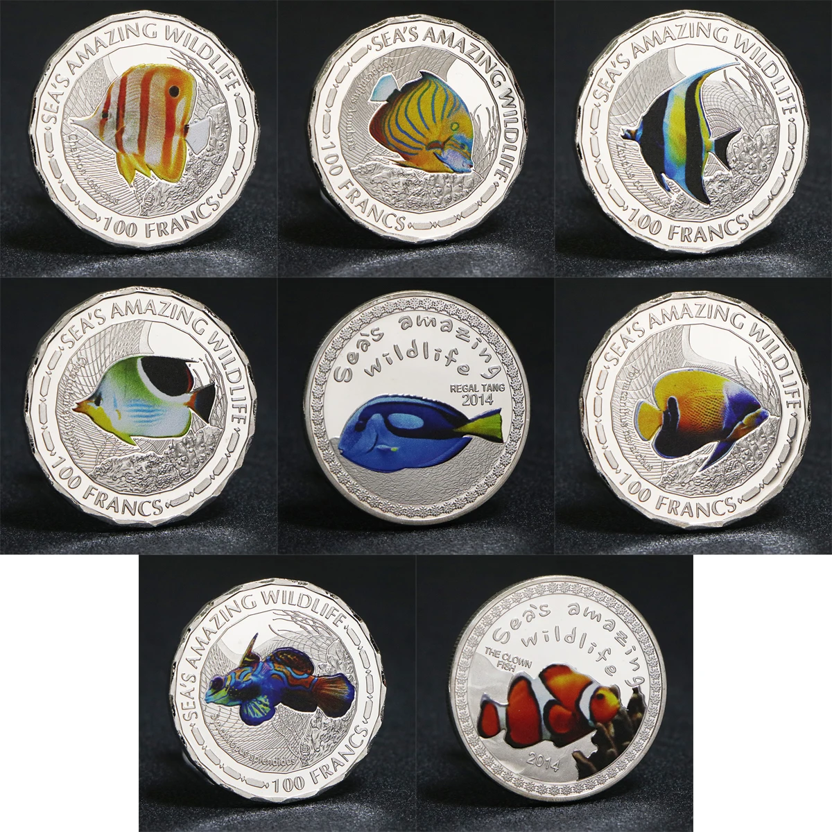 Monedas-conmemorativas-de-peces-africanos-moneda-de-plata-hermosa-vida ...