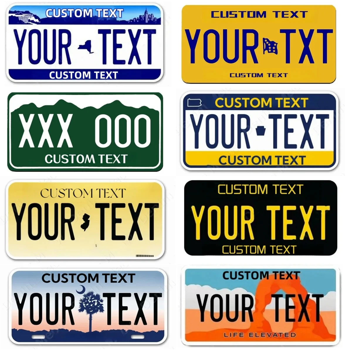 Your-Text-Custom-License-Plate-United-States-Car-License-Plate ...