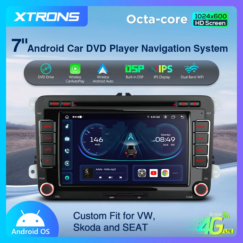 XTRONS-7-Android-13-Car-Multimedia-Player-for-VW-Polo-Touran-Golf-MK5 ...