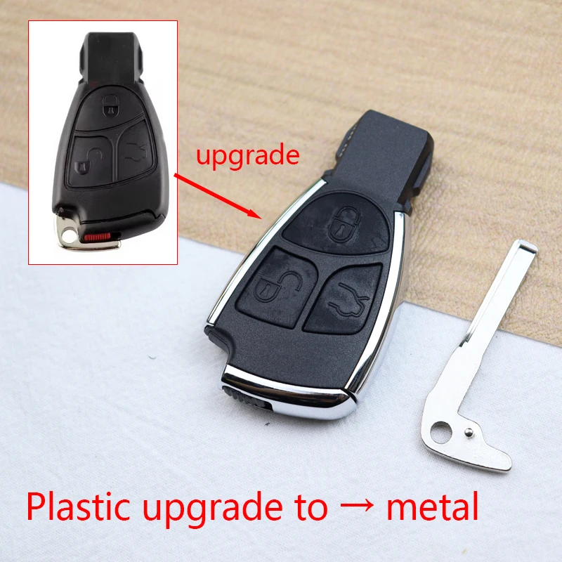 Plastic Upgrade To Metal Car Key Housing Key Case Shell for Mercedes ...