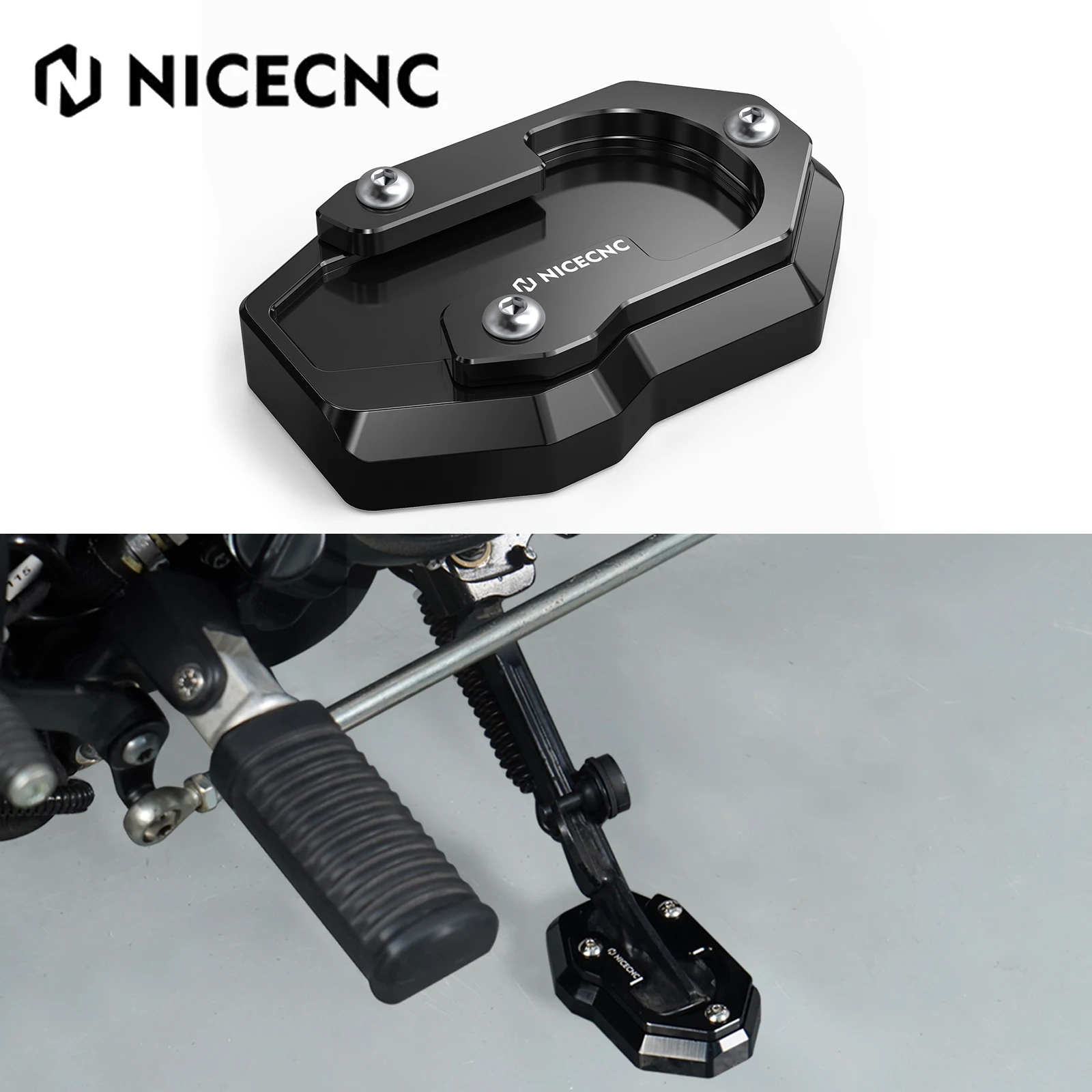 Motorcycle Kickstand Side Stand Extension Pad For Harley Sportster S ...