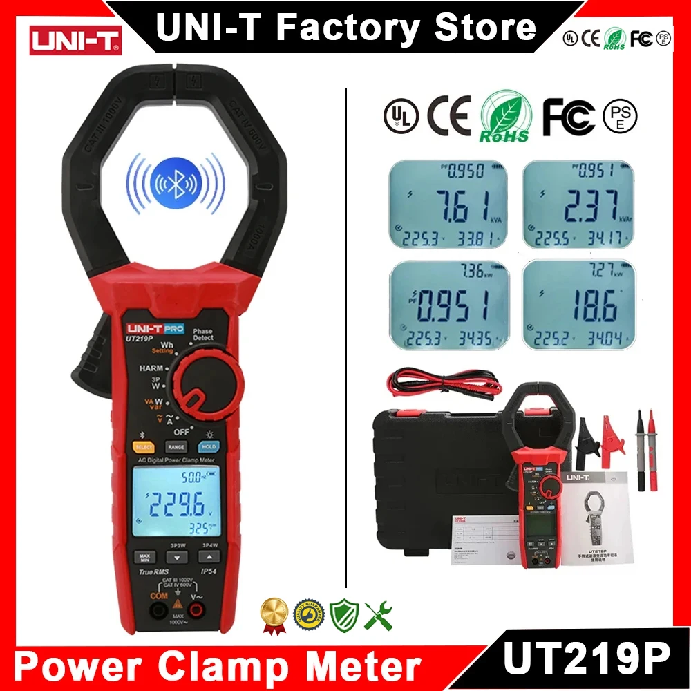 UNI-T-UT219P-Harmonic-Power-Clamp-Meter-3-Phase-Professional-Active ...