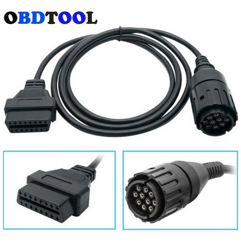 For-BMW-10pin-Motorcycles-Diagnostic-Cable-OBD2-Scanner-Convertor-10 ...