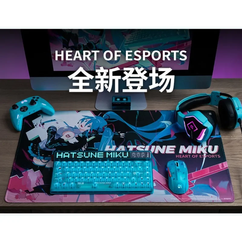 Hatsune-Juego-de-teclado-mec-nico-Miku-Esports-Heart-Series-alfombrilla ...