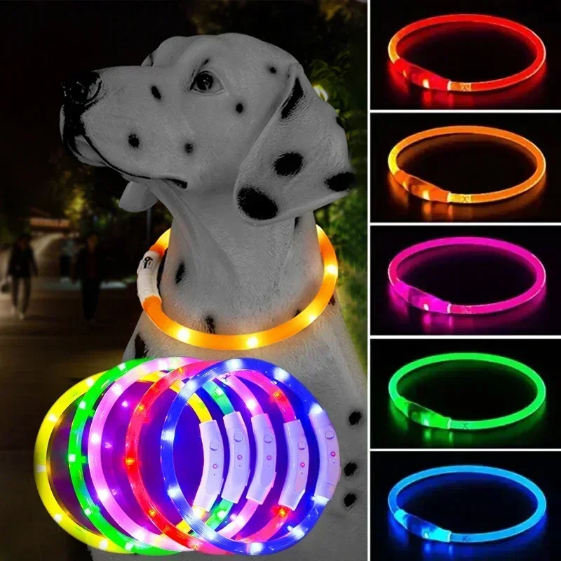 LED-Pet-Dog-Collar-Detachable-Glowing-Necklace-Light-Flashing-USB-Loss ...