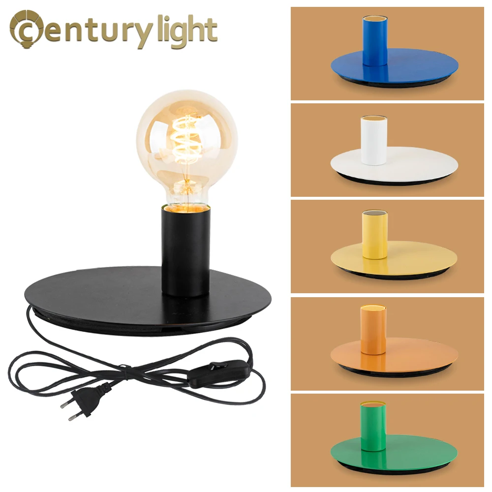 Nordic-Metal-Table-Lamp-Base-E27-Socket-Simple-EU-Plug-with-1-5m-Cable ...