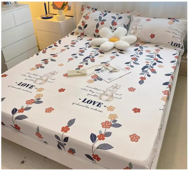 Bed-sheet-single-piece-pure-cotton-cartoon-cotton-bed-sheet-anti-slip ...