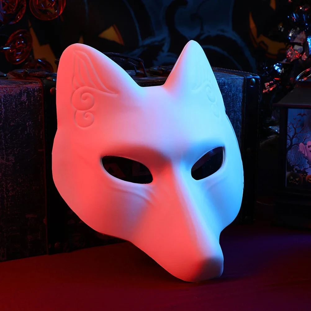 Full-Face-Hand-painted-Cat-Fox-Mask-Anime-Demon-Slayer-Masquerade ...