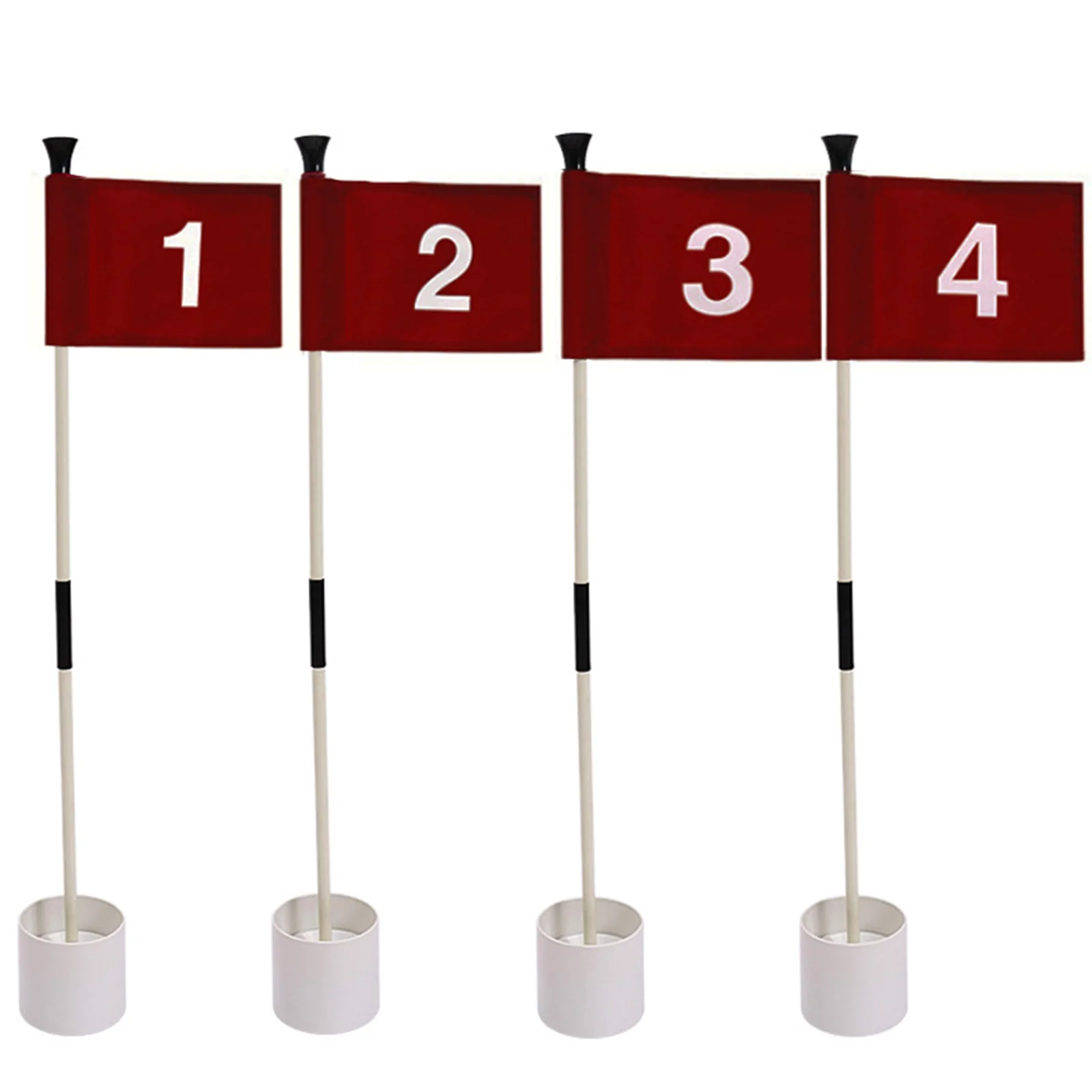 Detachable Two-Section Golf Flag Pole - Portable Practice Hole Cup for ...