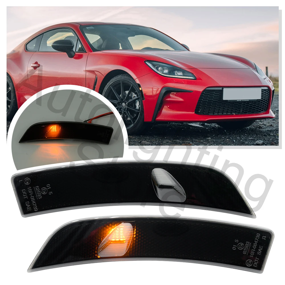 2X-For-2022-2023-Toyota-GR86-Subaru-BRZ-Front-Bumper-light-Turn-Signal ...