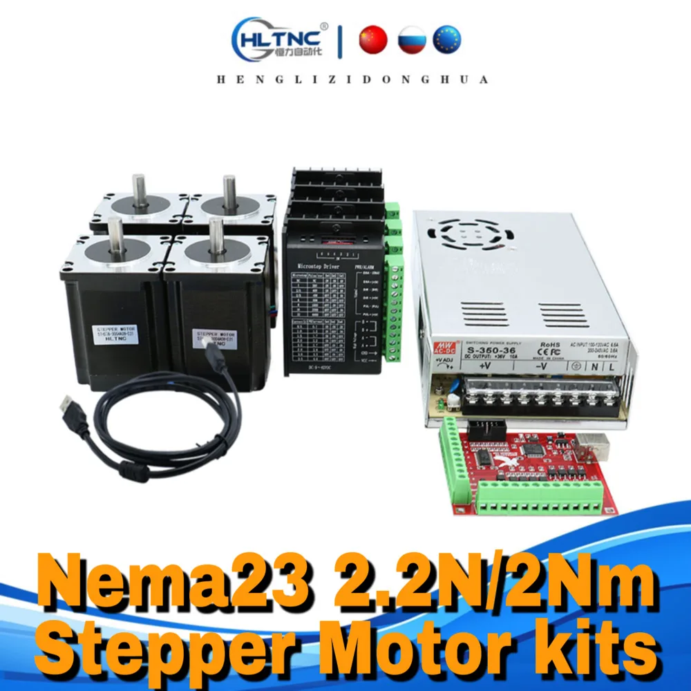 Cnc-kit-2-2-n-2nm-3a-nema-23-57x82mm-76mm-schrittmotor-tb6600-dm542 ...